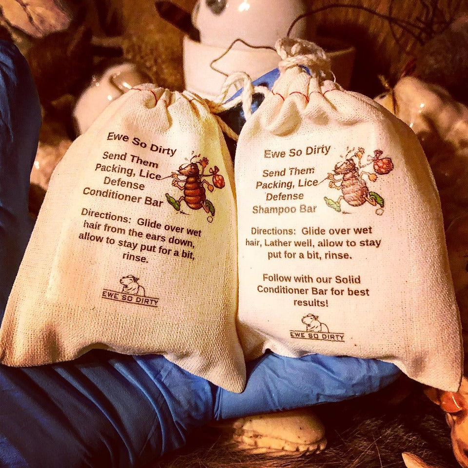 Send Them Packing, Lice Defense Shampoo & Conditioner Bars – Ewe So Dirty